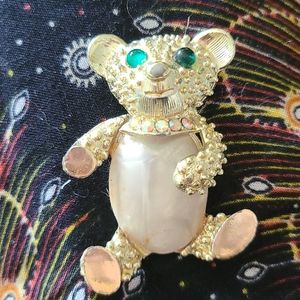 Vintage | Jewelry | Vintage Flexible Teddy Bear Pin | Poshmark